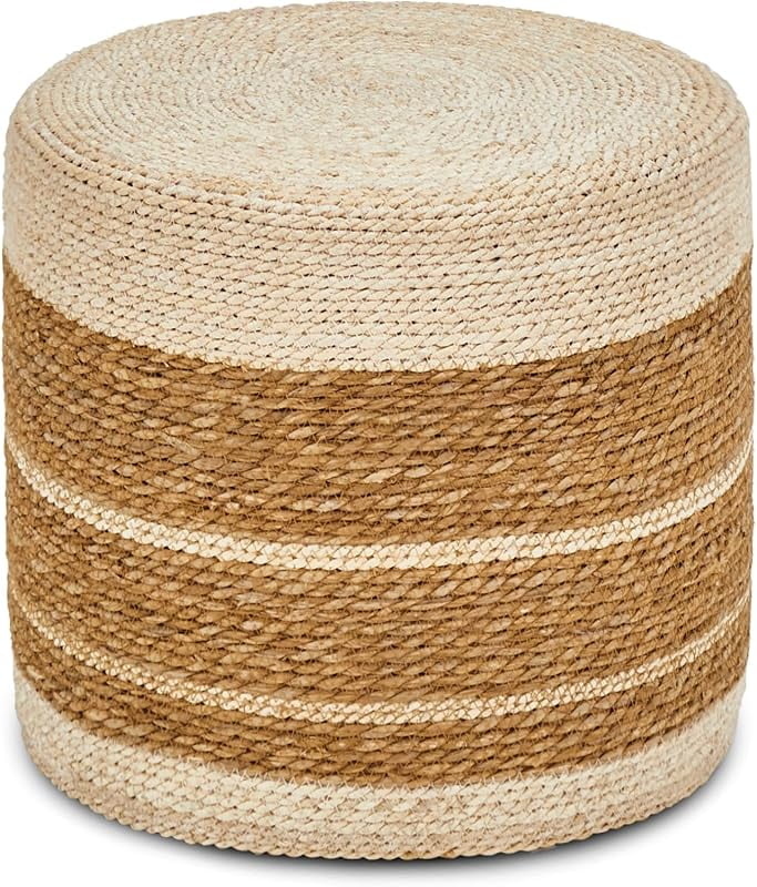 Cplxroc Ottoman Poof, Natural Seagrass Poufs, Hand Weave Round ...