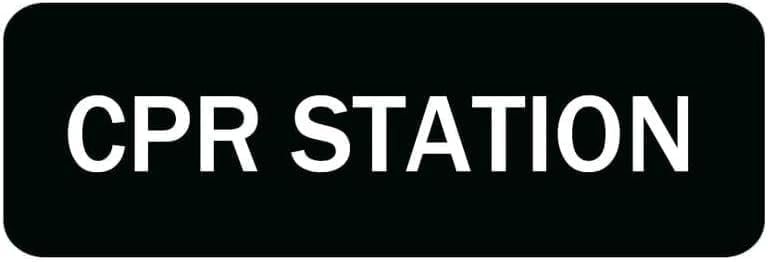 Cpr Station Sign Stickers Acrylic Plaque With Strong Adhesives For Door ...