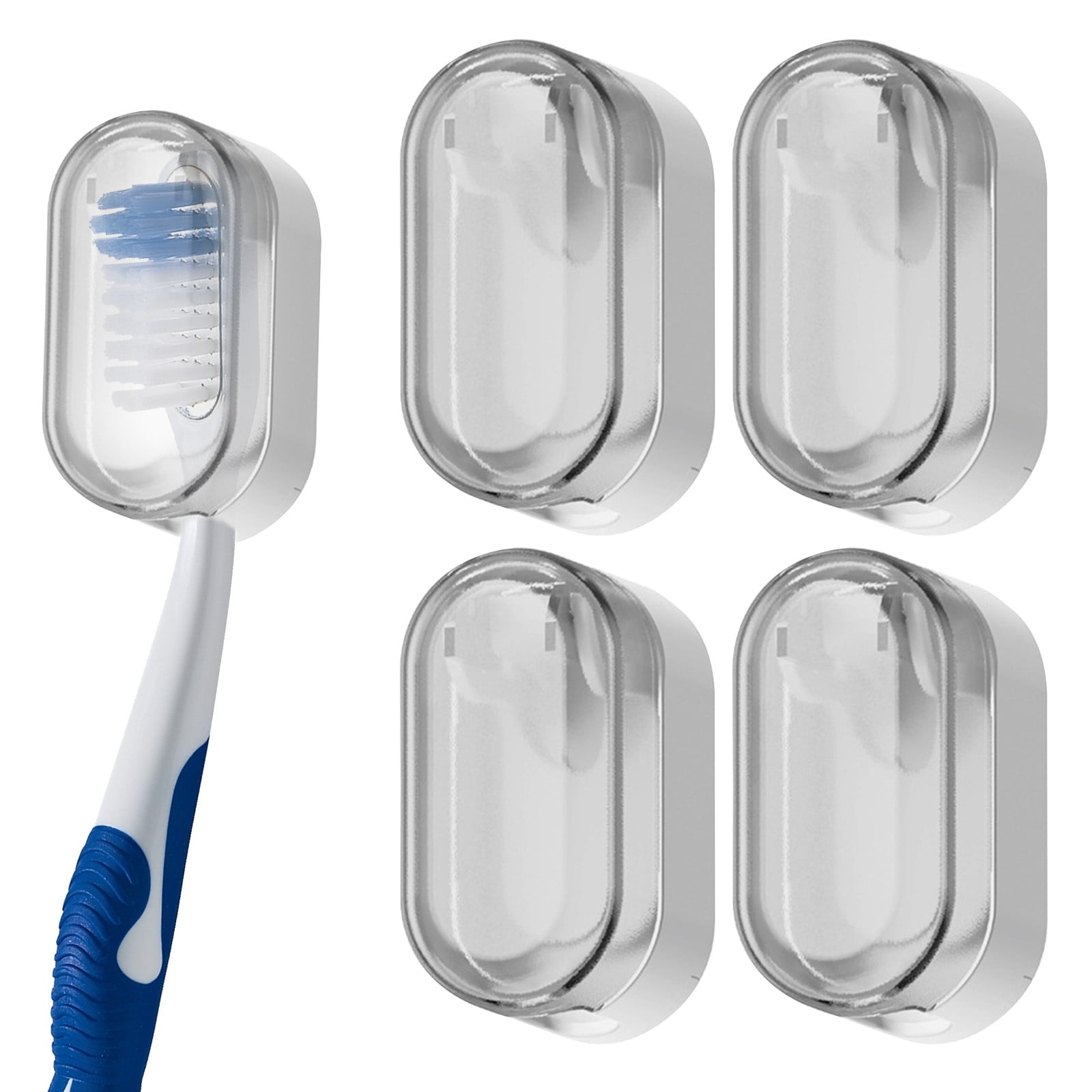 Cptfadh 4Pcs Toothbrush Cover Cover Family Travel Camping Bathroom ...