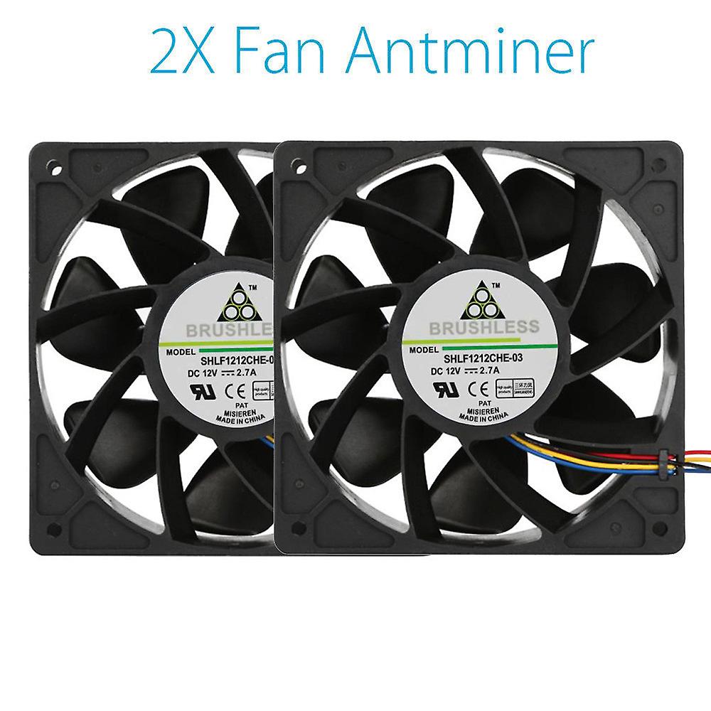 Cpu Cooler 2X 6000Rpm Fan Replacement 4-Pin Connector For Antminer Bitmain S7 S9 - Walmart.com