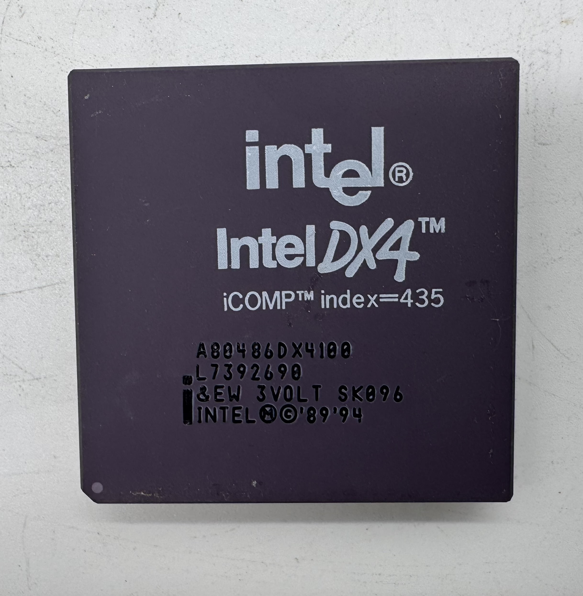 Cpu intel dx4 A80486DX4100 A80486DX4-100 icomp index=435, 3volt sk096 ...