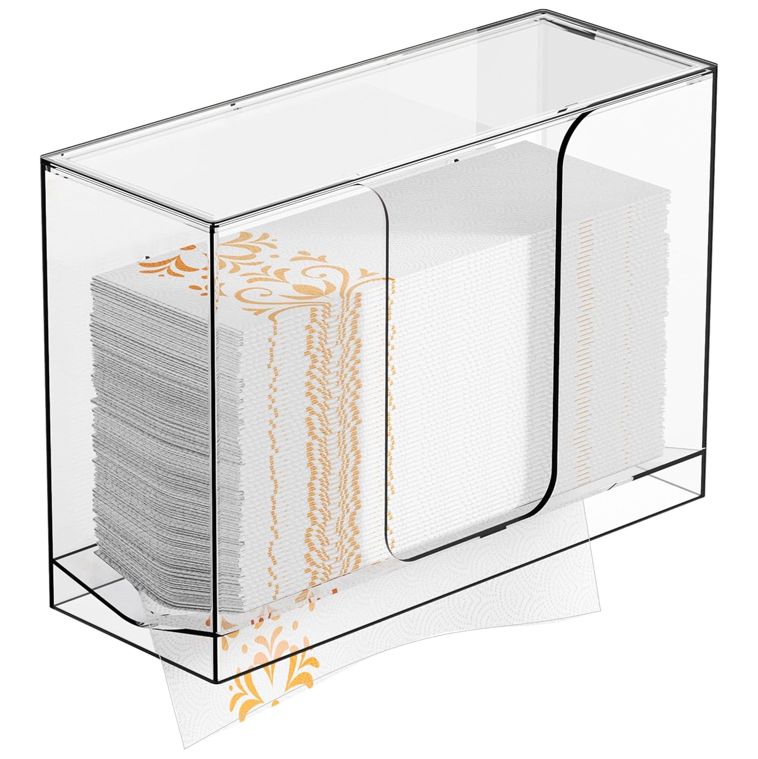 Cq Acrylic Wall Mount Multifold Paper Towel Dispenser & Box for ...