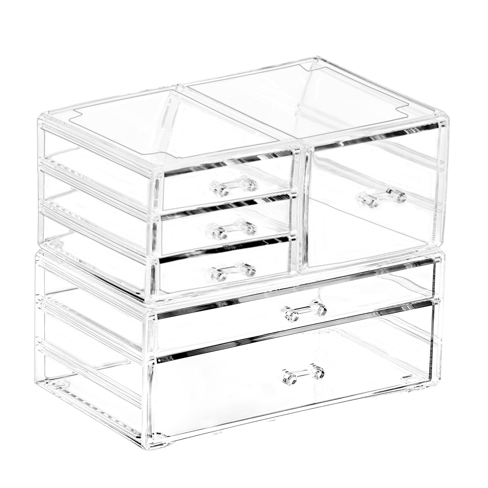 Cq acrylic 2 Pack OIF8 Clear Stackable Storage Drawers Vanity,Stackable ...