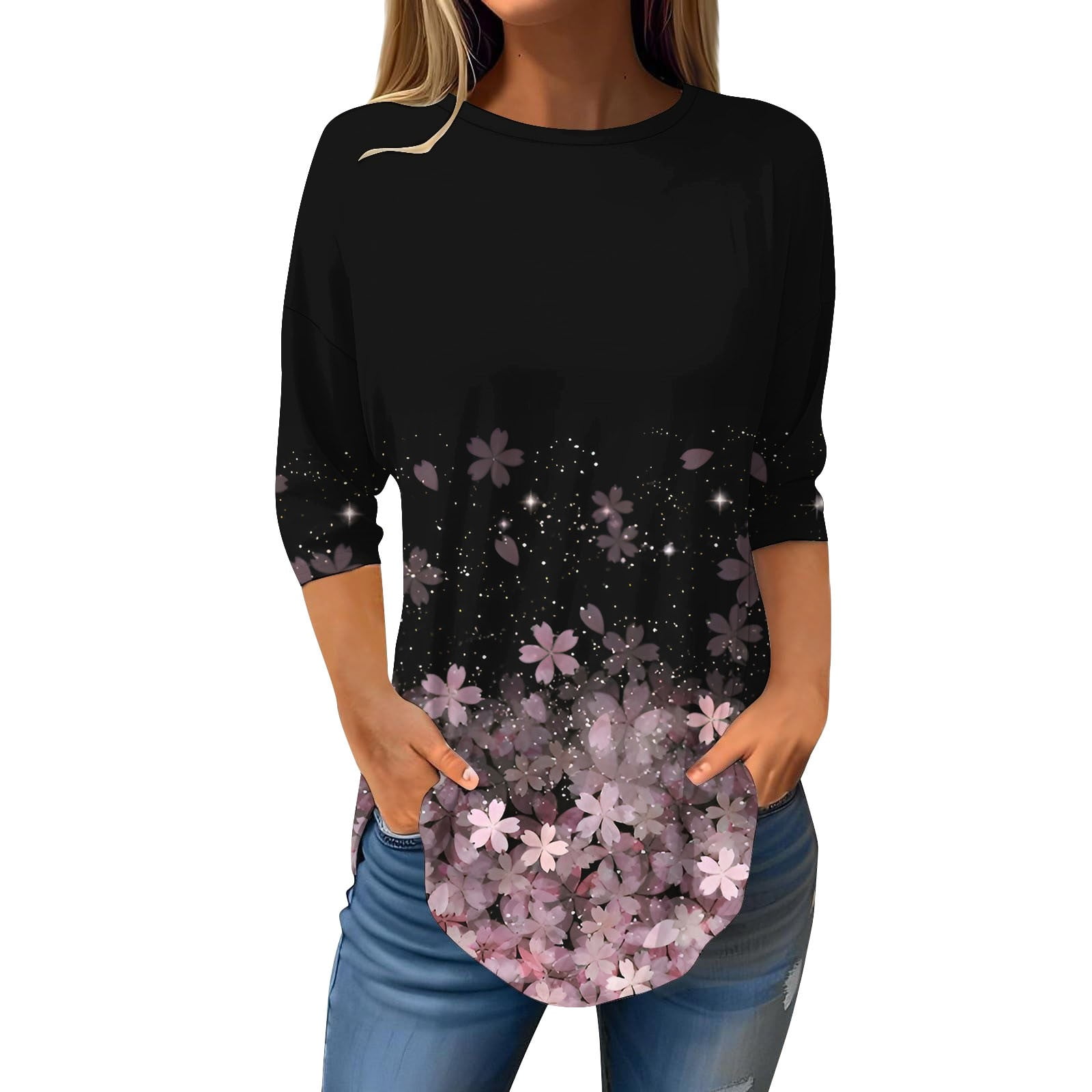 Cqxid525 Comfort Colors T-Shirts 3/4 Length Sleeve Womens Tops 2025 ...