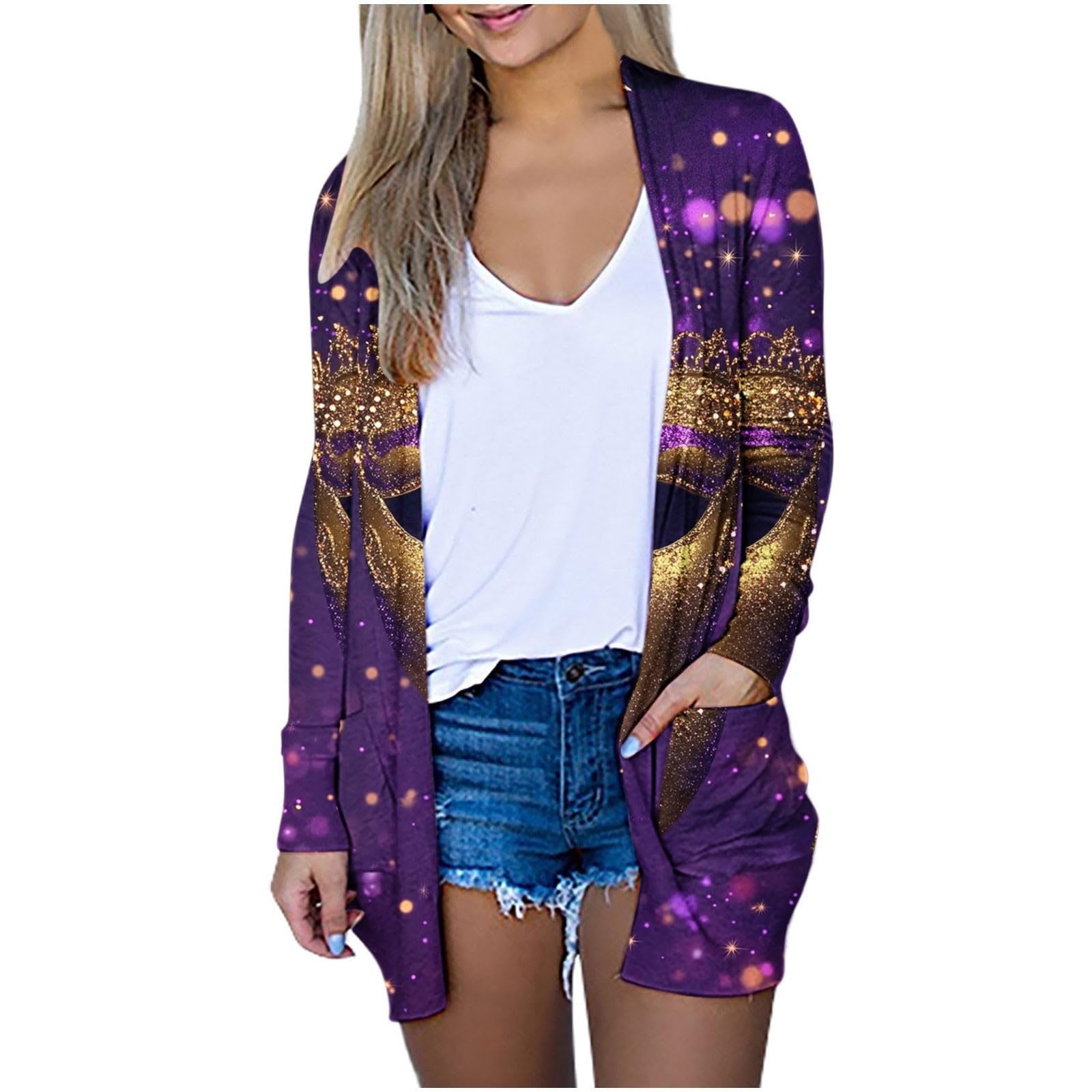 Cqxid525 Ladies Tops And Blouses Cardigan Tops Womens Casual Long ...