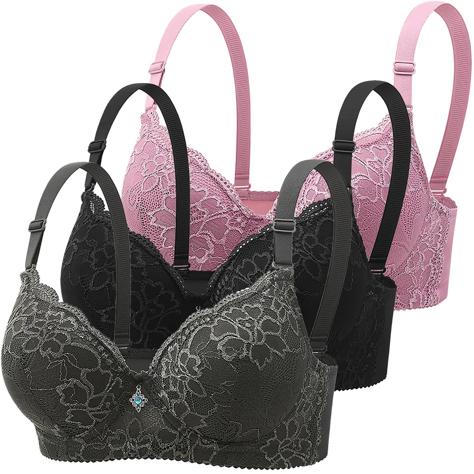 Cqxid525 Summer clearance sale! Bras for Women Women's Classic Lace Bra ...