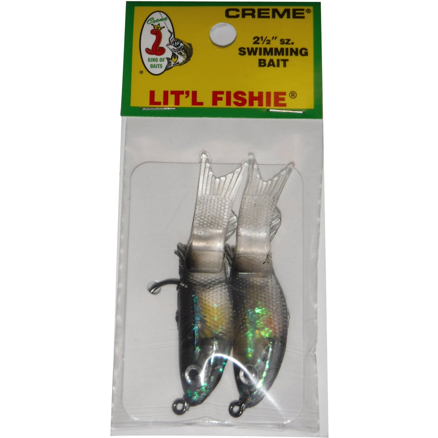 Litl Fishie Swim Bait Lure - Black 2pk - 3/16 oz Weight - Walmart.com