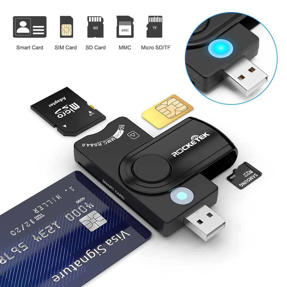 Cr310 Usb 2.0 Tax Declaration Ic Smart External Card Reader Tf Sim ...