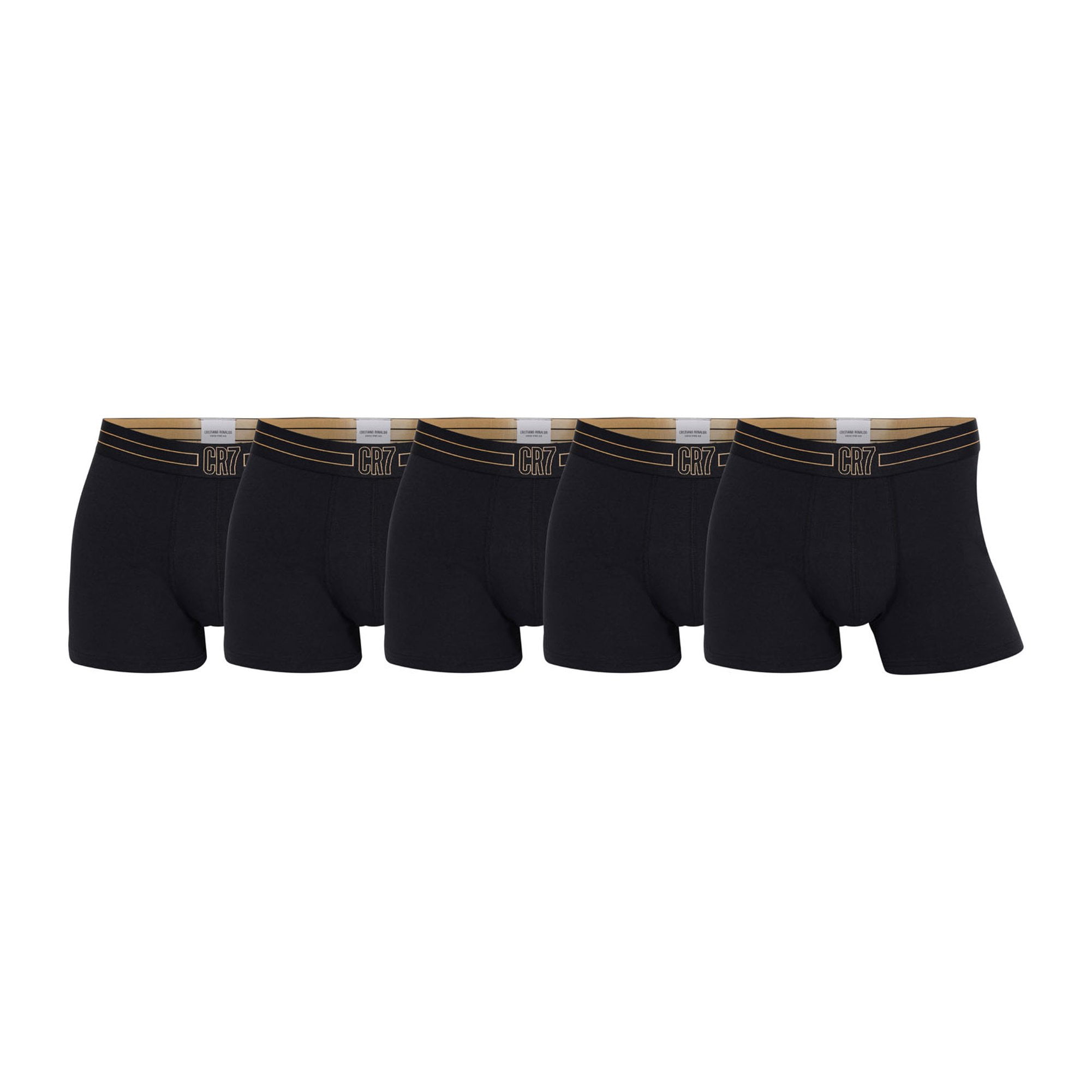 Cr7 Men Boxer Shorts, Pack Of 5 - Trunks, Organic Cotton Stretch Black ...