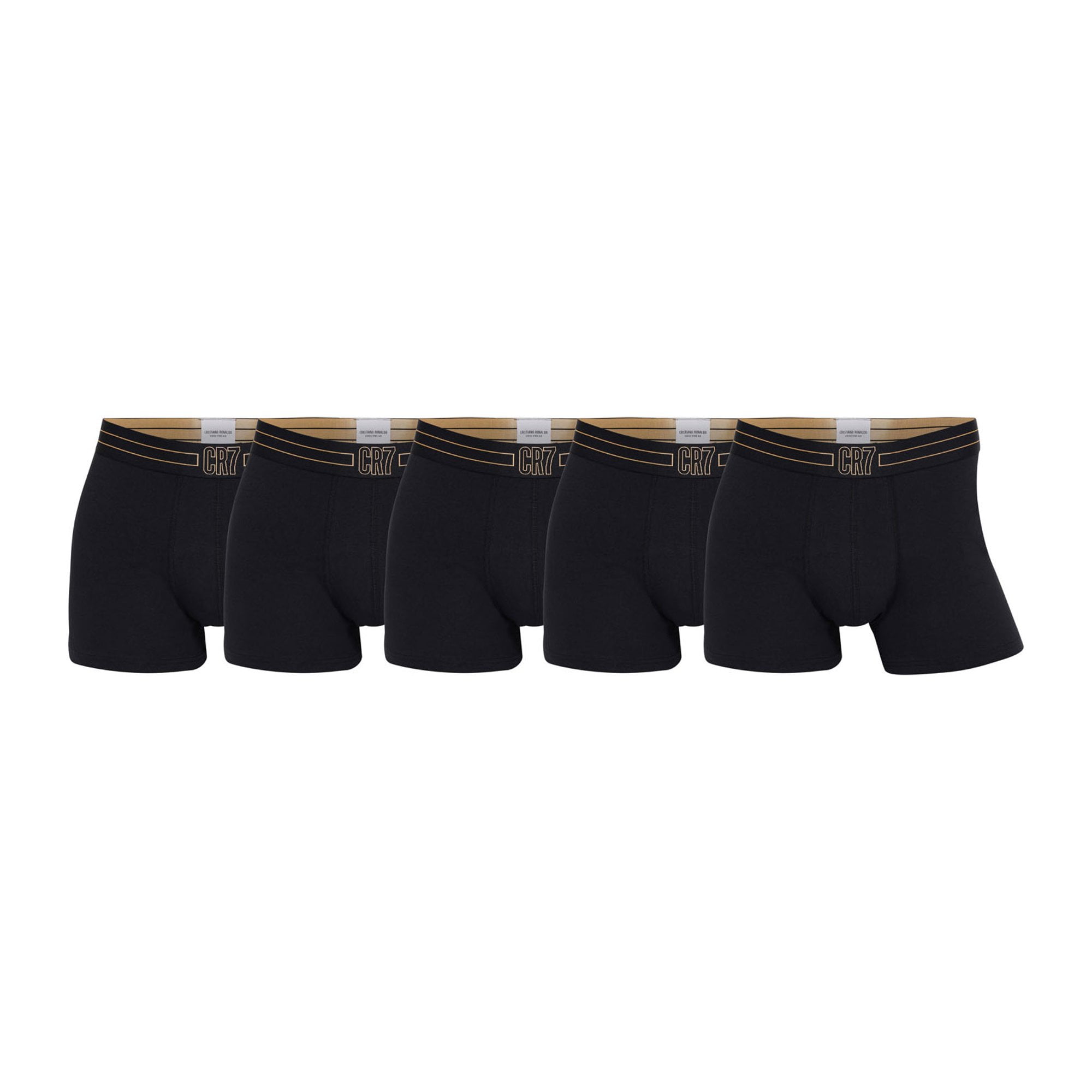 Cr7 Men Boxer Shorts, Pack Of 5 - Trunks, Organic Cotton Stretch Black ...