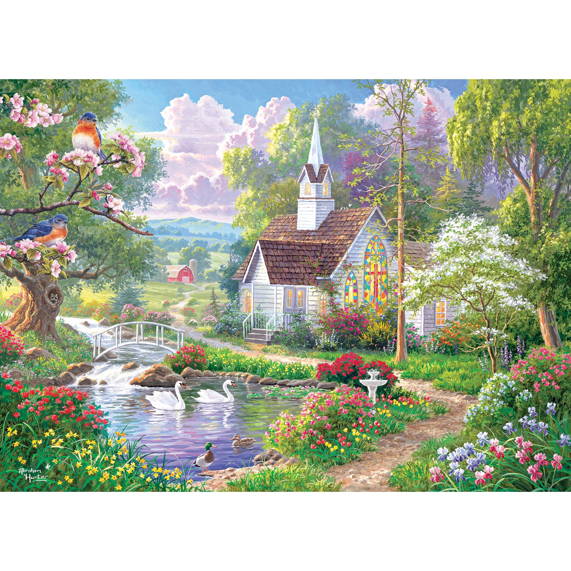 Cra-Z-Art Abraham Hunter 1000-Piece Sunday in Spring, Interlocking ...