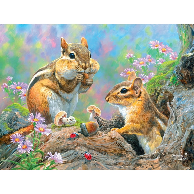 Cra-Z-Art Abraham Hunter 500 Piece Chipmunk Snacktime Jigsaw Puzzle ...