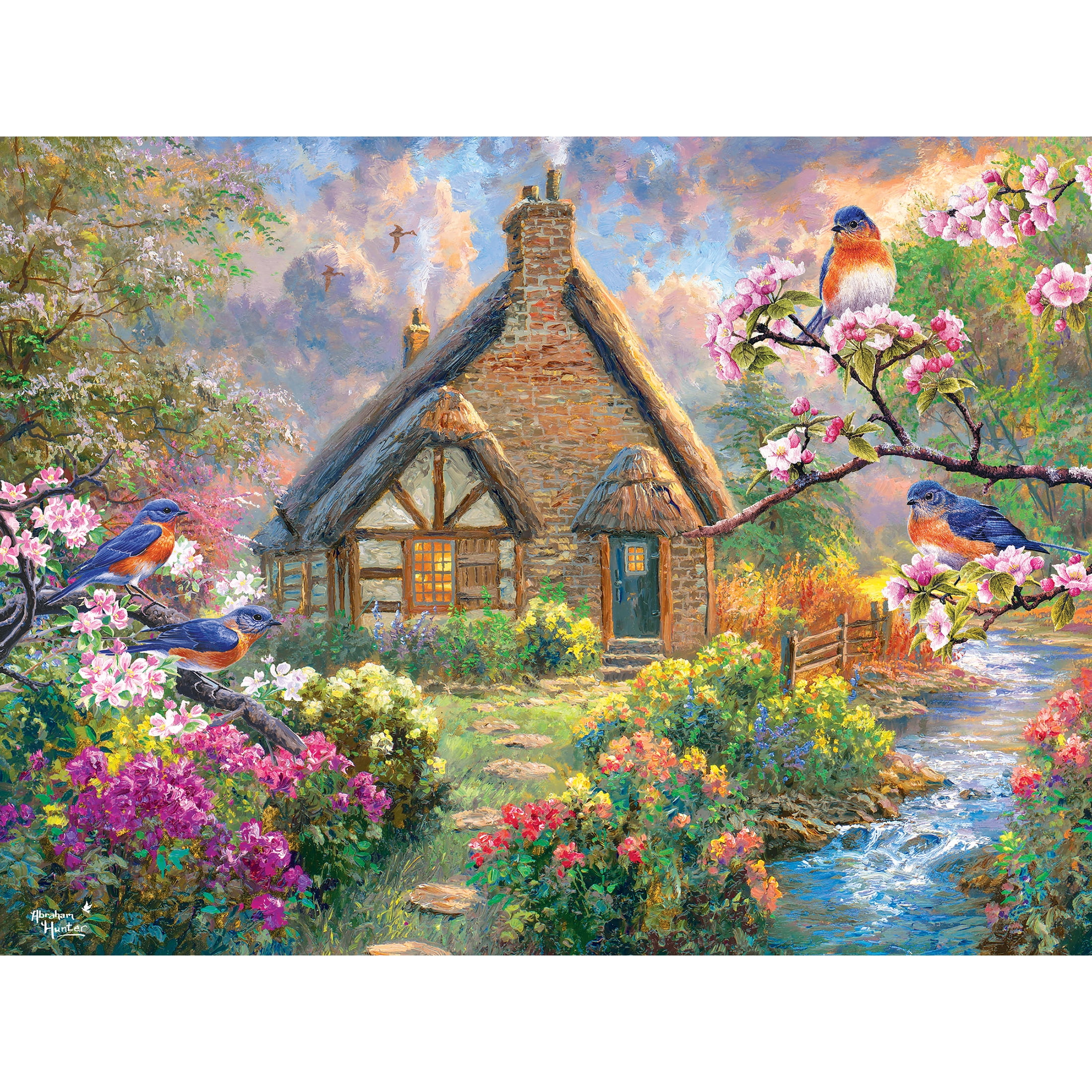 Cra-Z-Art Abraham Hunter 500 Piece Cobblestone Creek Jigsaw Puzzle ...