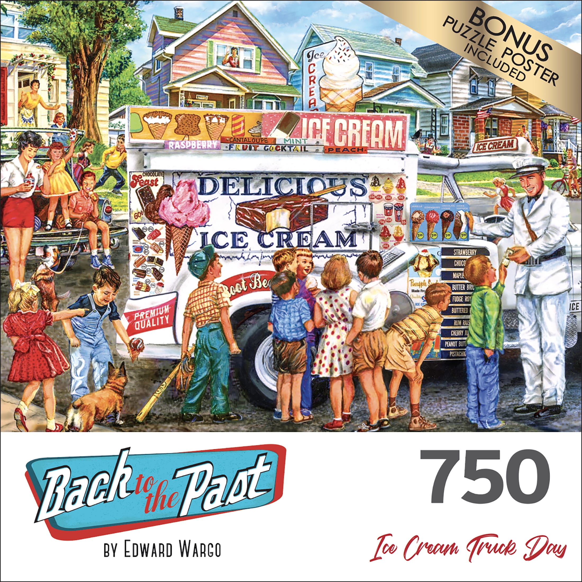 Back to the Past 750-Piece Ice Cream Truck Adult Jigsaw Puzzle ...