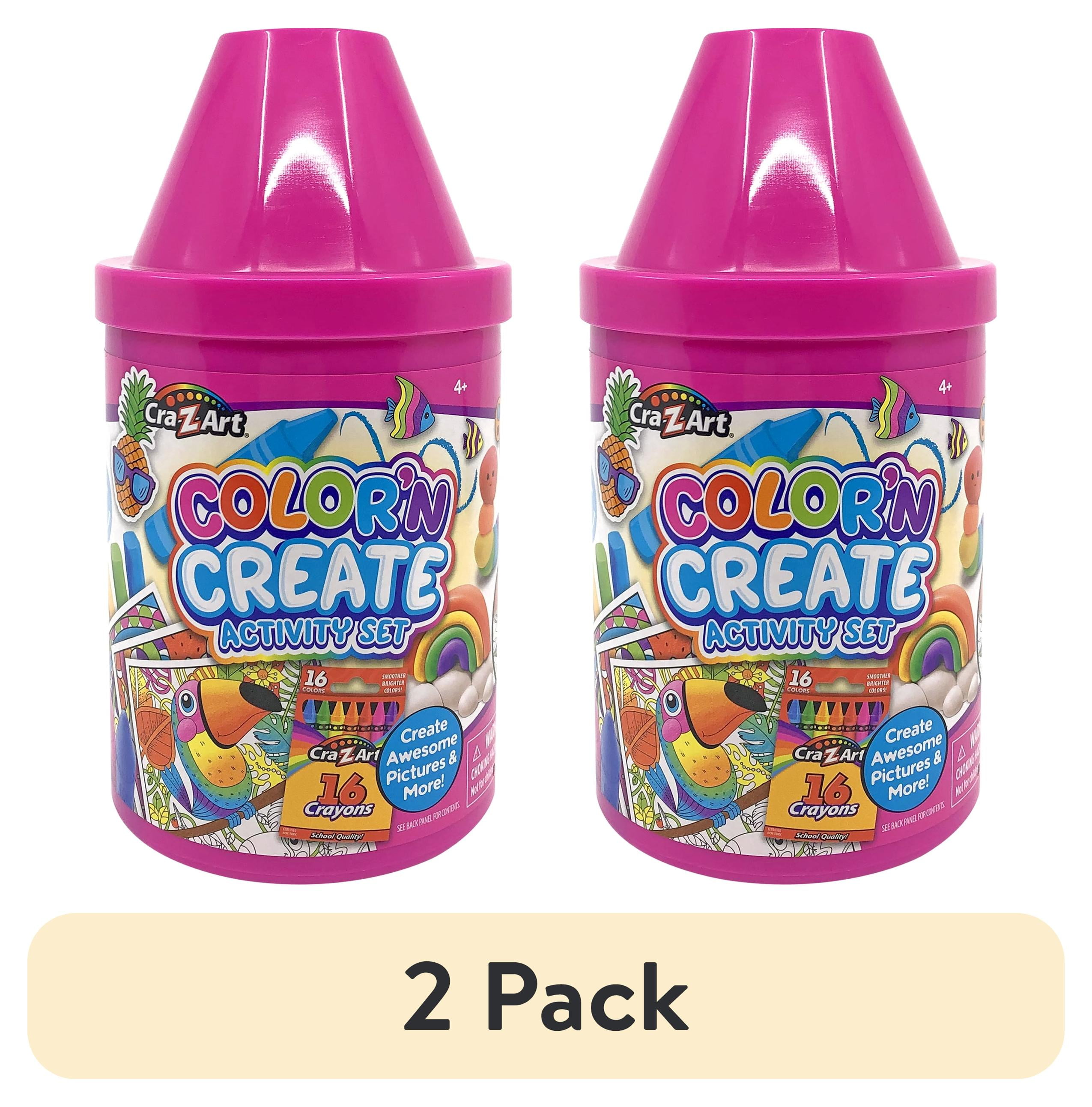 (2 pack) Cra-Z-Art Color 'N Create Crayon Can, Coloring Art Set, 50 ...