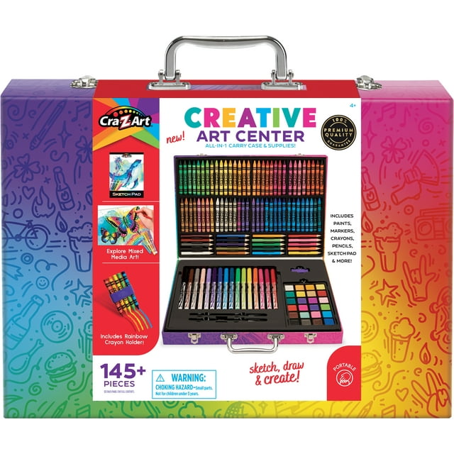 Cra-Z-Art Creative Art Center Case, Drawing Set, Unisex Child Ages 4 ...