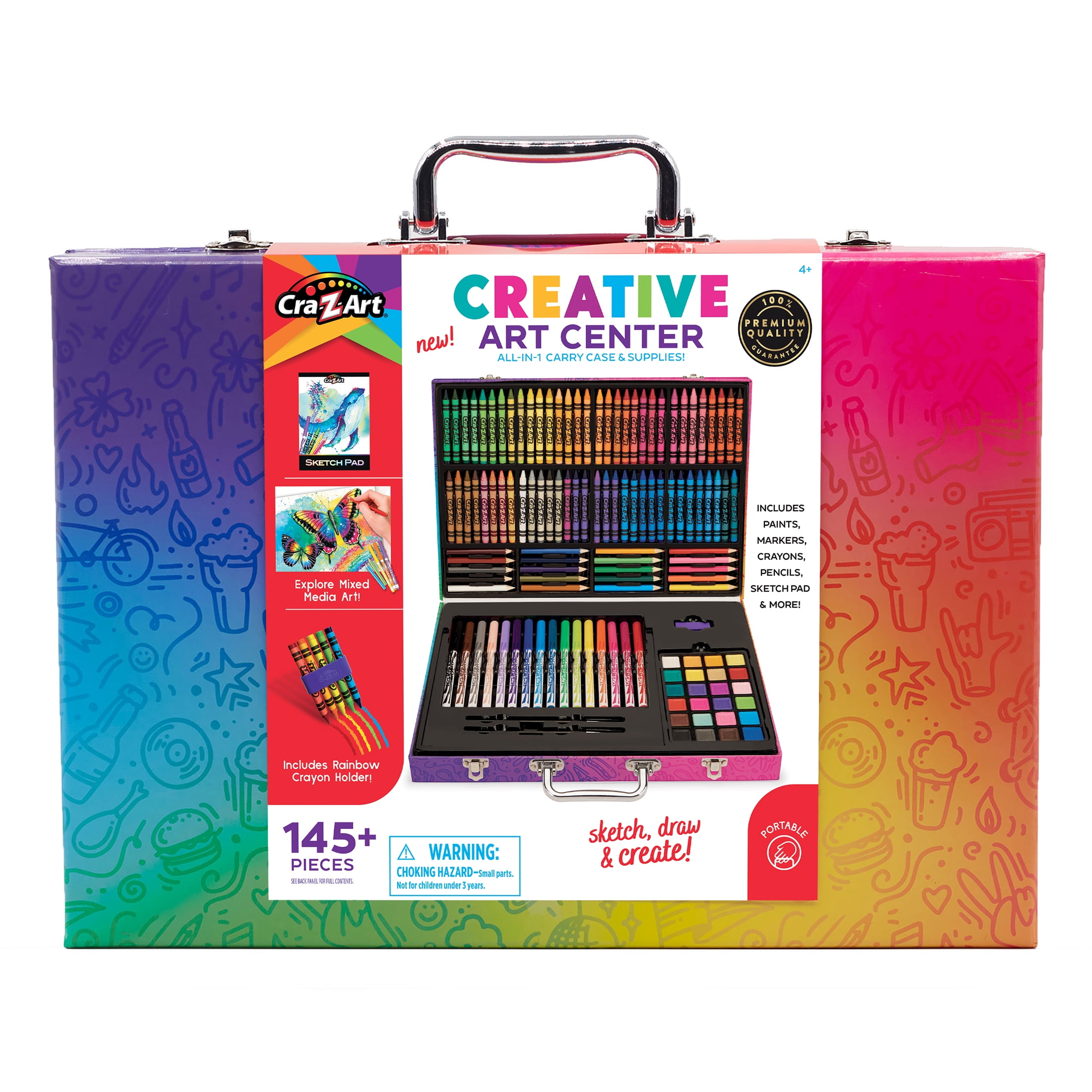 Cra-Z-Art Creative Art Center Case, Drawing Set, Unisex Child Ages 4 ...