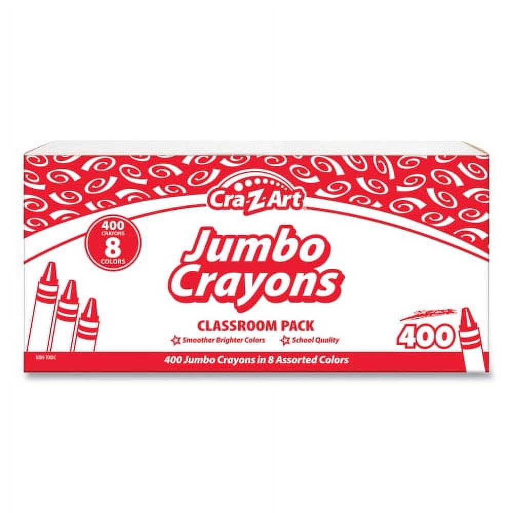 Cra-Z-Art Jumbo Crayons, 8 Assorted Colors, 400/Pack, Each - Walmart ...