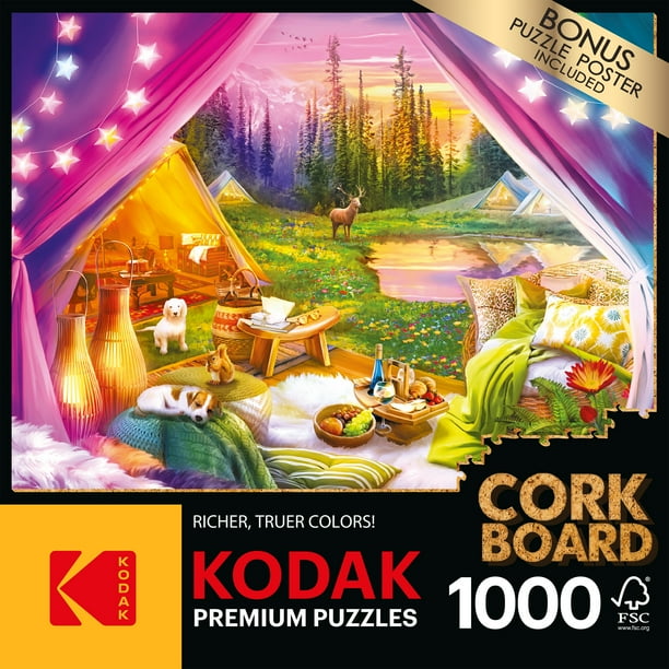 Cra-Z-Art Kodak Premium 1000-Piece Glamping Cork Adult Jigsaw Puzzle ...