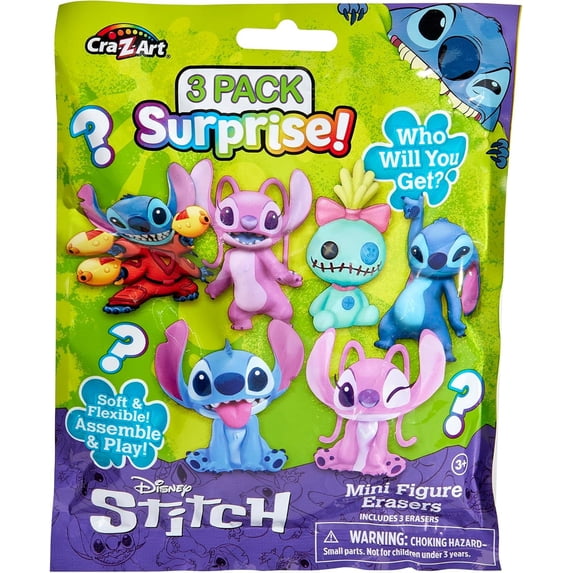 Cra-Z-Art Mini Figure Eraser Stitch Mystery 3-Pack - Walmart.com
