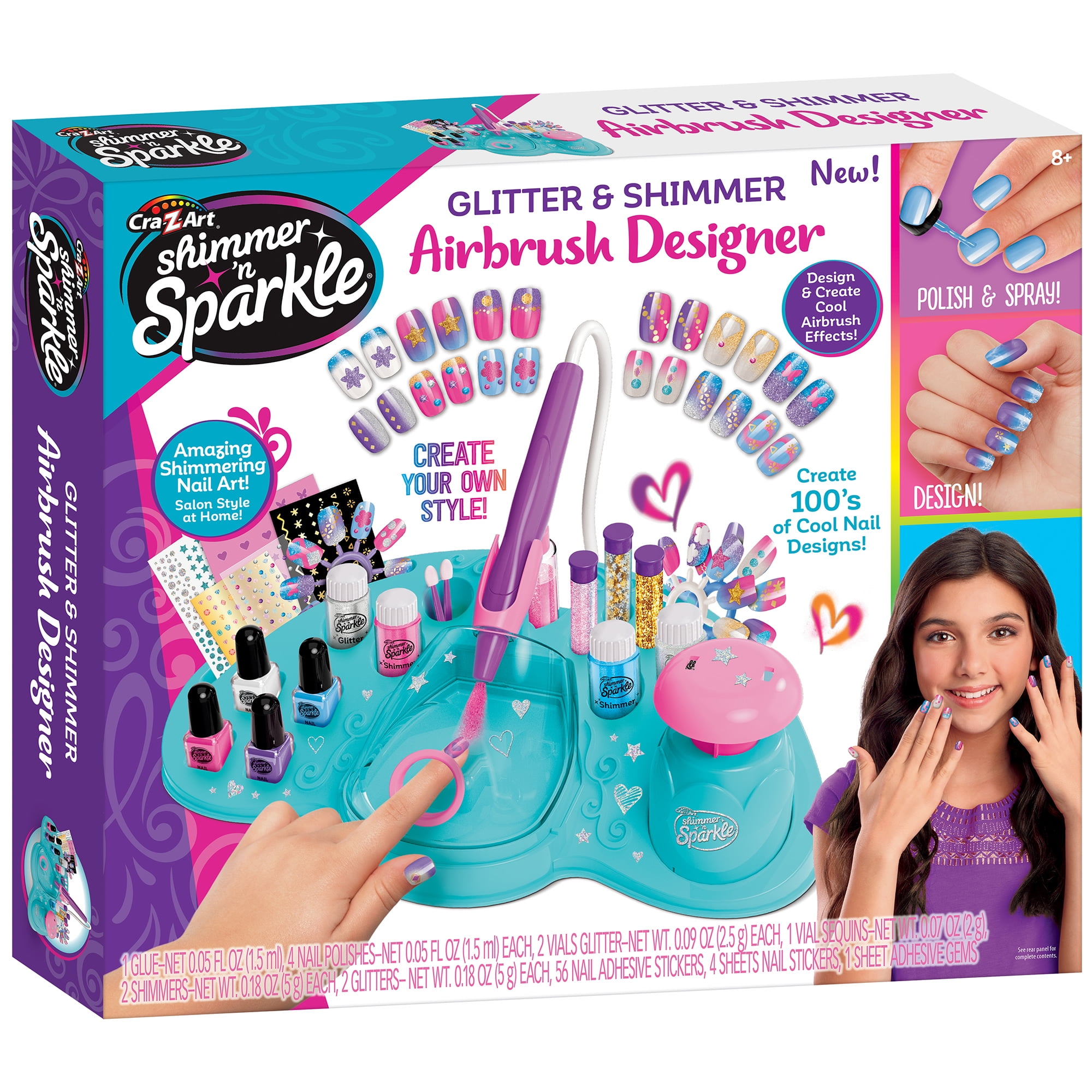 Cra-Z-Art Shimmer ‘N Sparkle: Glitter & Shimmer Airbrush Designer for ...