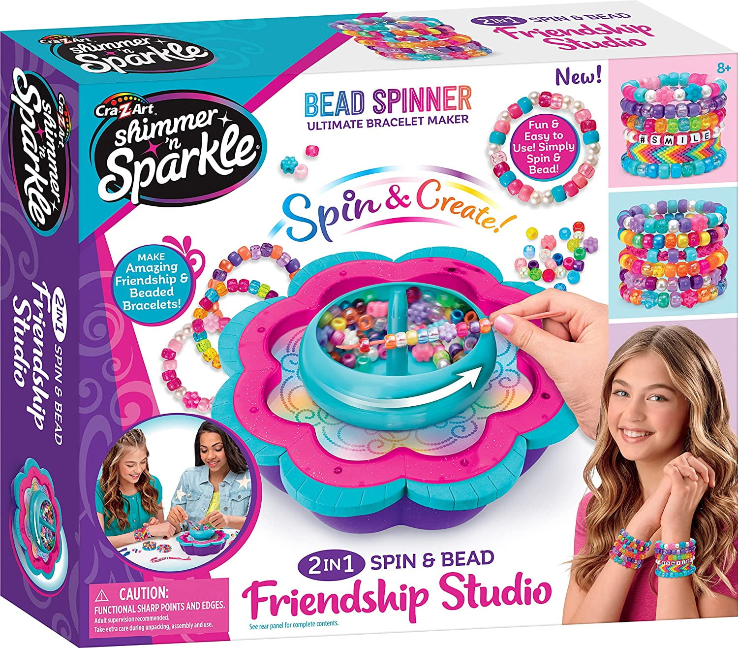 Cra-Z-Art Shimmer 'N Sparkle Spin & Bead Bracelet Studio - Cool Kids ...