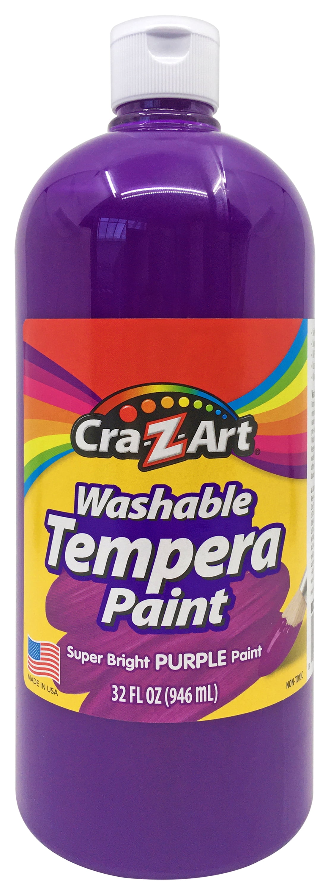 Cra-Z-Art Washable Tempera Paint Purple 32oz - Walmart.com