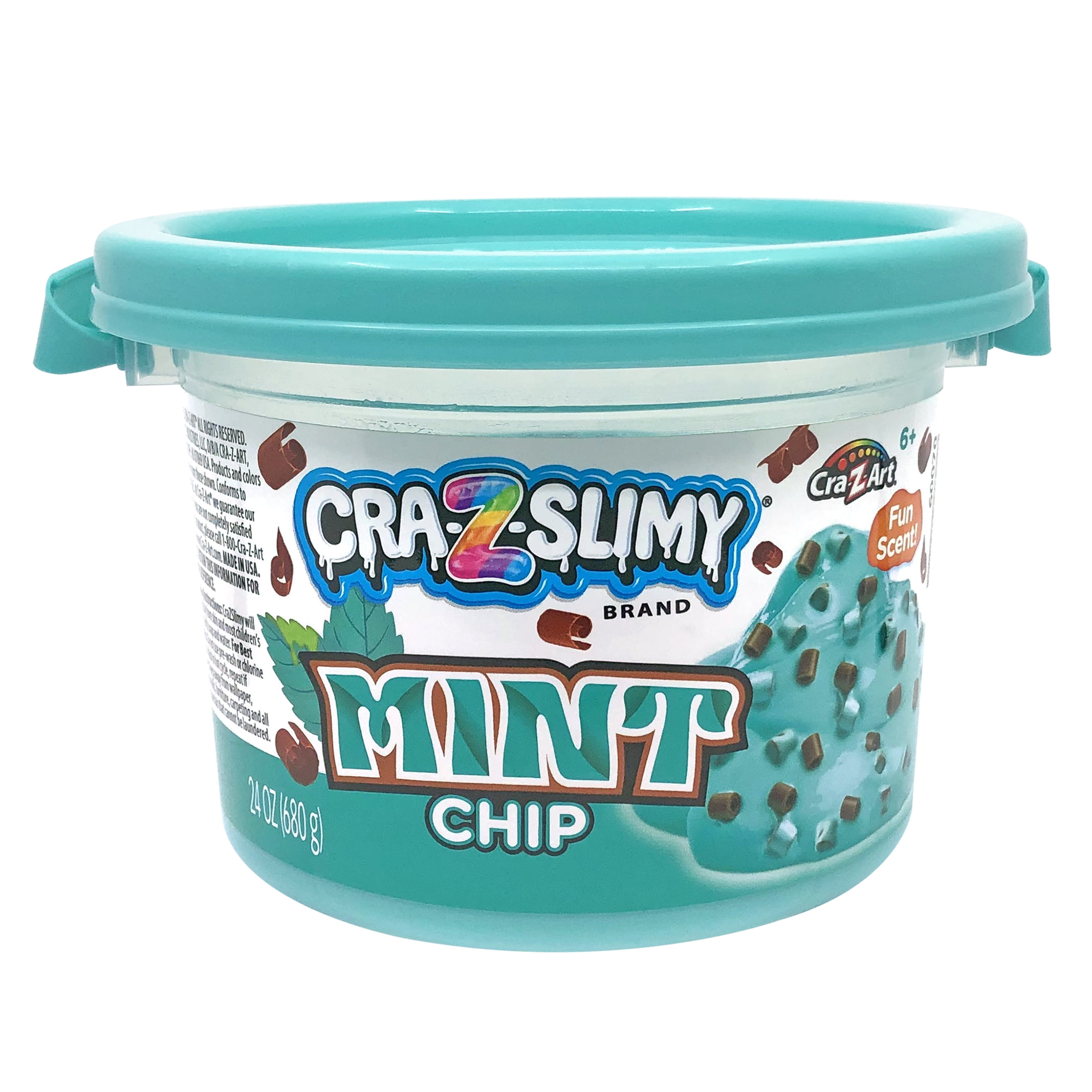Cra-Z-Slimy Mint Chip Slime Bucket - Non-Sticky & Scented - Walmart.com