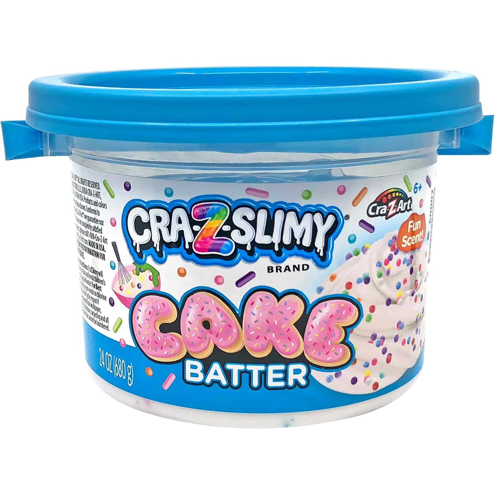 Cra-Z-Slimy Cake Batter Scented Slime - 24oz Bucket, Glossy Slime for ...
