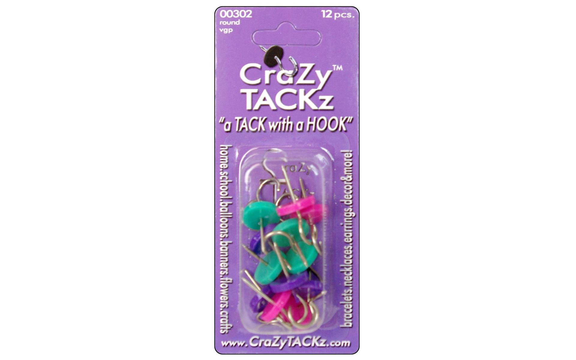 CraZy TACKz Crazy Tackz Hardware Hooks Round Hardware Hooks,Violet ...