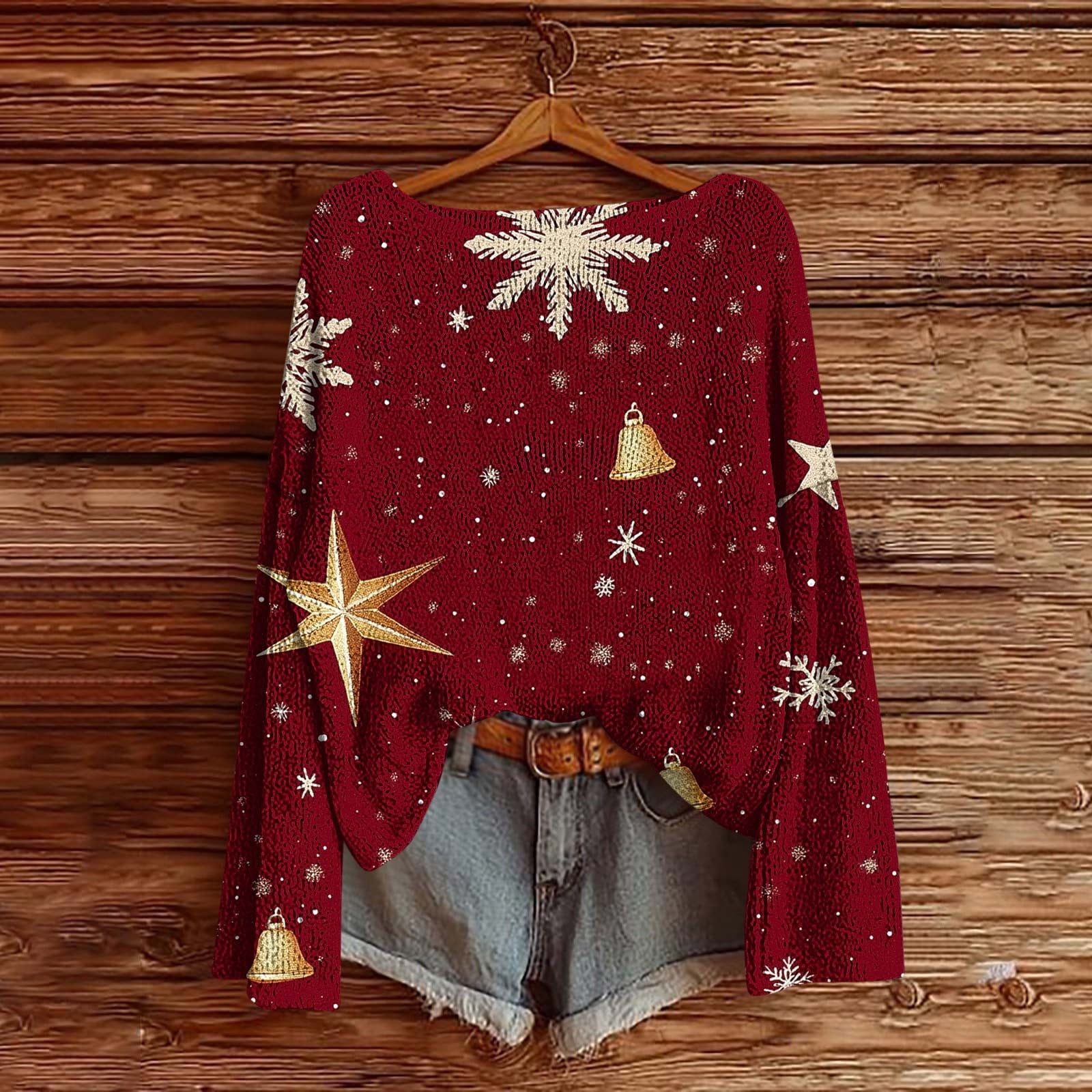 Craaazy Christmas Sweaters for Women Knitted Fall Winter Xmas Print ...