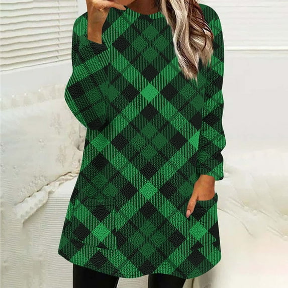 Craaazy Women's Christmas Fuzzy Sherpa Sweatshirts Long Sleeve Crewneck ...