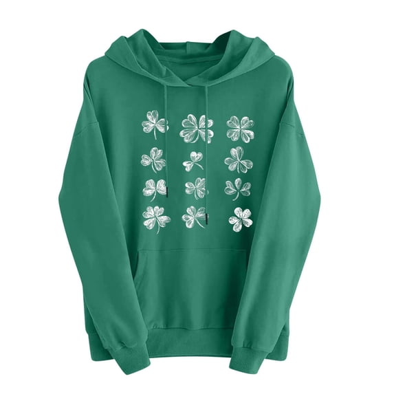 Craaazy Women's Loose St Patricks Day Irish Shamrock Prints Long Sleeve ...