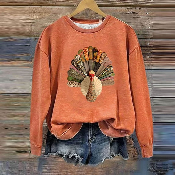 Craaazy Women's Round Neck Christmas Printed Long Sleeved Shirt Snowman ...