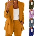 Craaazy Womens Business Casual Blazer Suits Regular Fit Solid Color ...