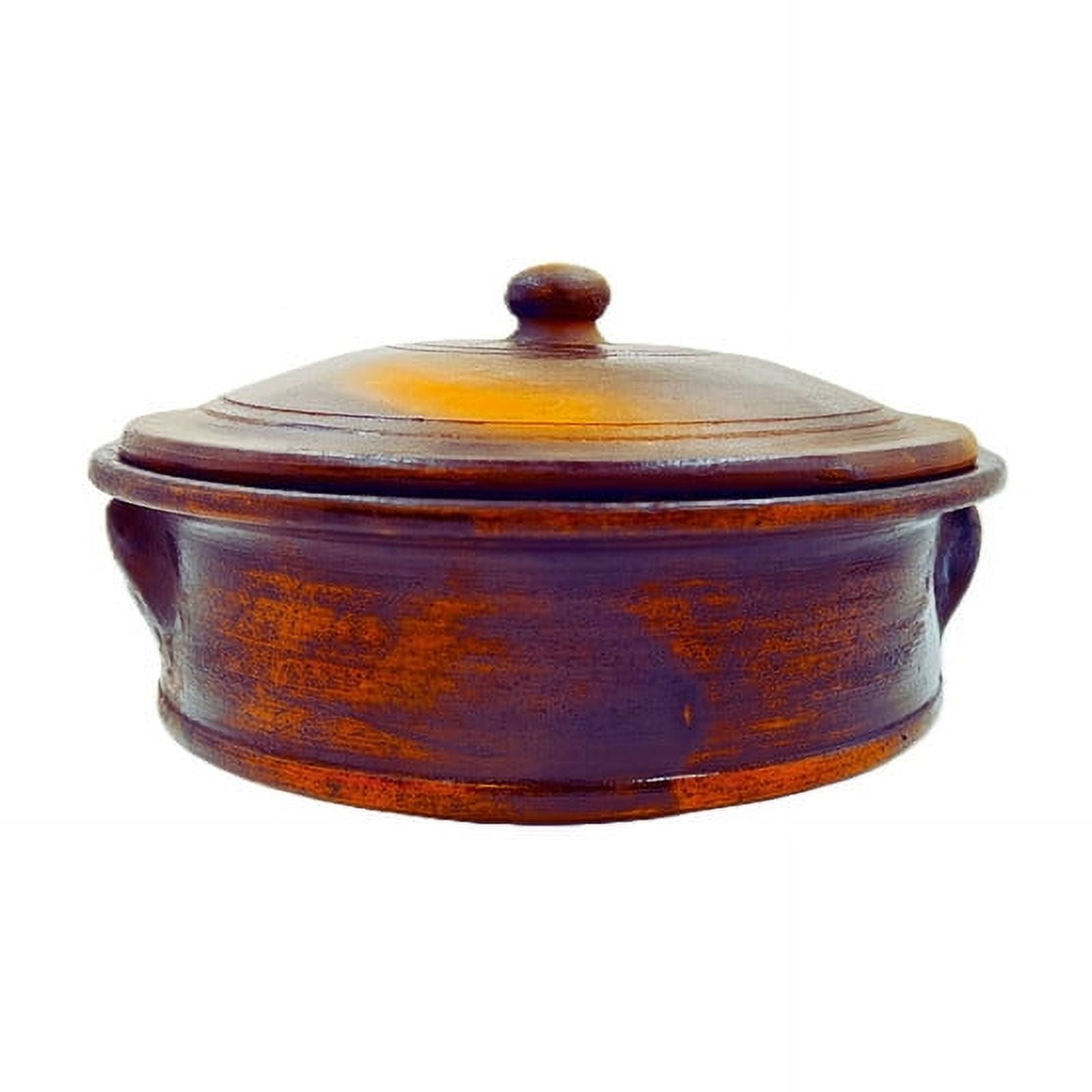 Craafted 2 Liter Premium Handcrafted Clay Pan/Pot/Kadai/Earthen/Mud ...