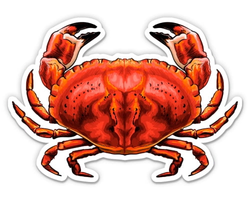Crab - 12" Vinyl Sticker Waterproof Decal - Walmart.com