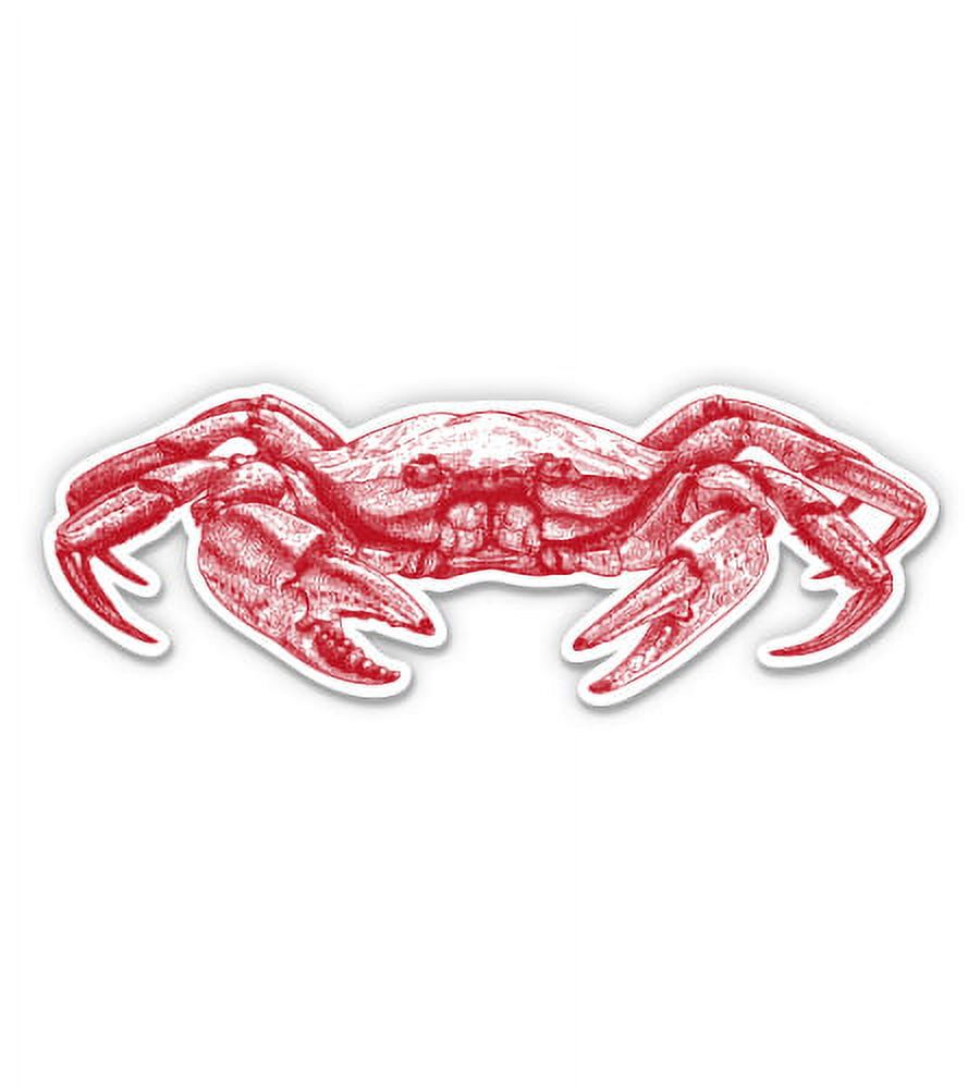 Crab - 3" Vinyl Sticker - For Car Laptop I-Pad Phone Helmet Hard Hat ...
