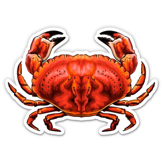 Crab - 8" Vinyl Sticker - For Car Laptop I-Pad - Waterproof Decal ...