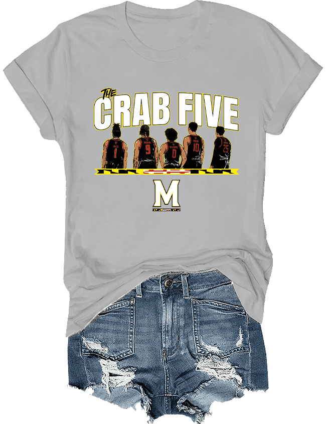 Crab Five Lineup - Maryland Basketball T-Shirt Crab Five Lineup ...