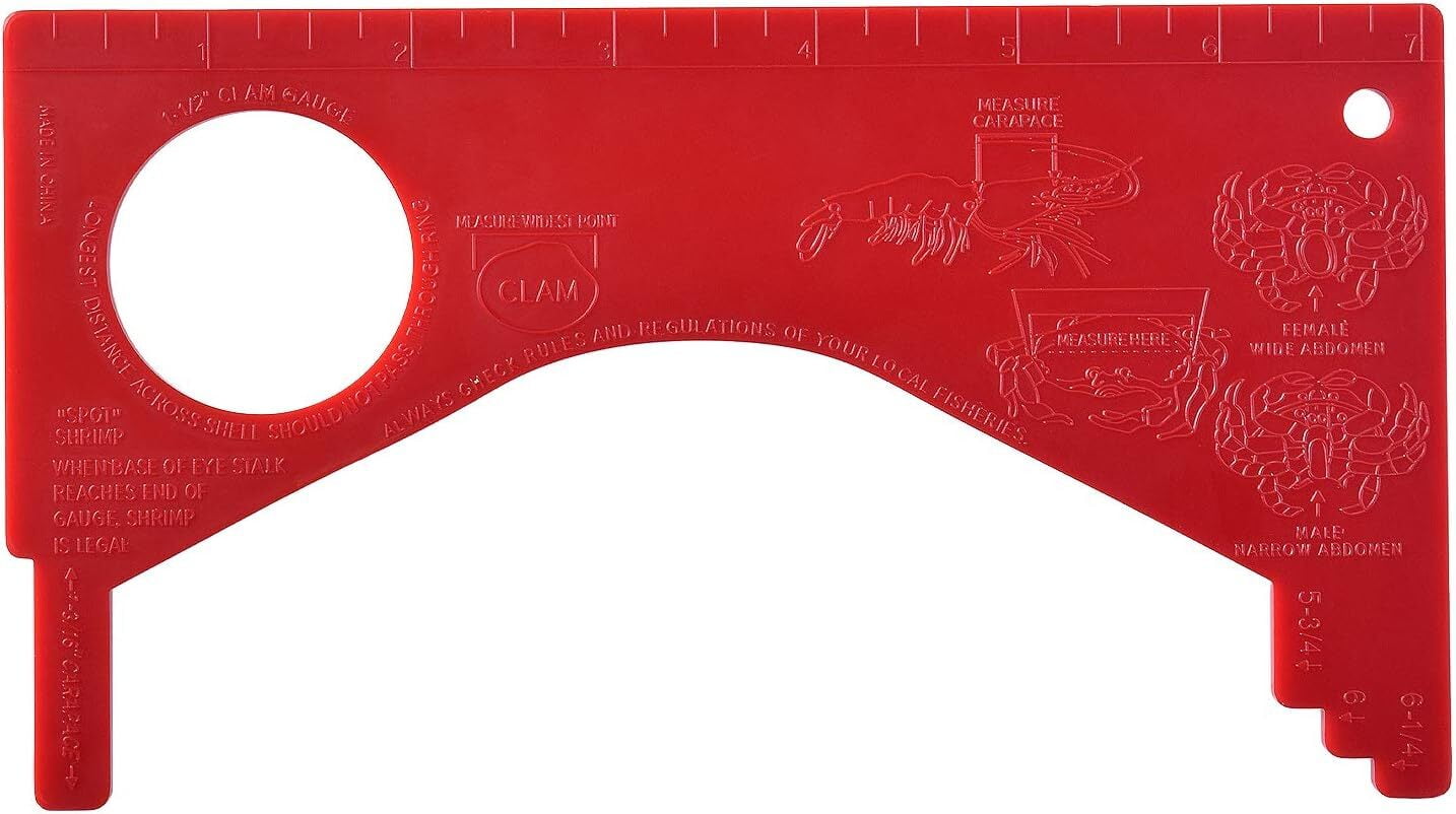 Crab Gauge Measure with Ruler Multi Shrimp Clam Measuring Tool for ...