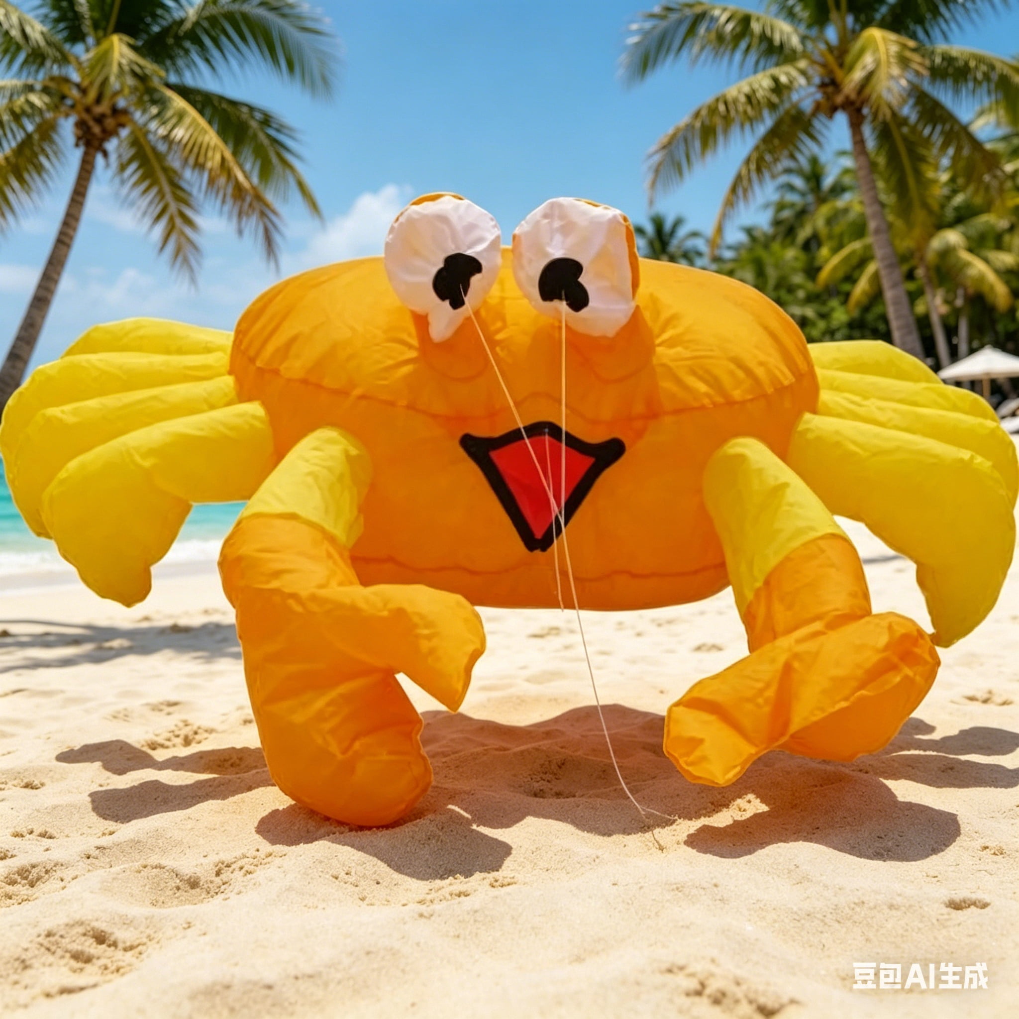 Crab Ground Kite, Beach Backyard Patio Laundry Decoration, Durable ...