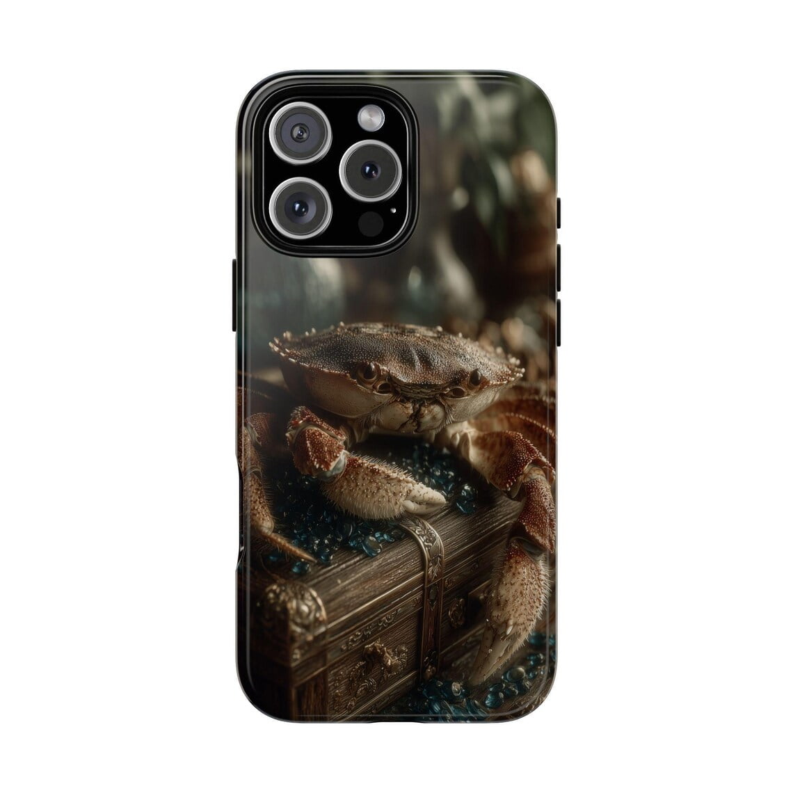 Crab Guarding Ocean Treasure Chest Fantasy Sea Art Case with iPhone 17 ...