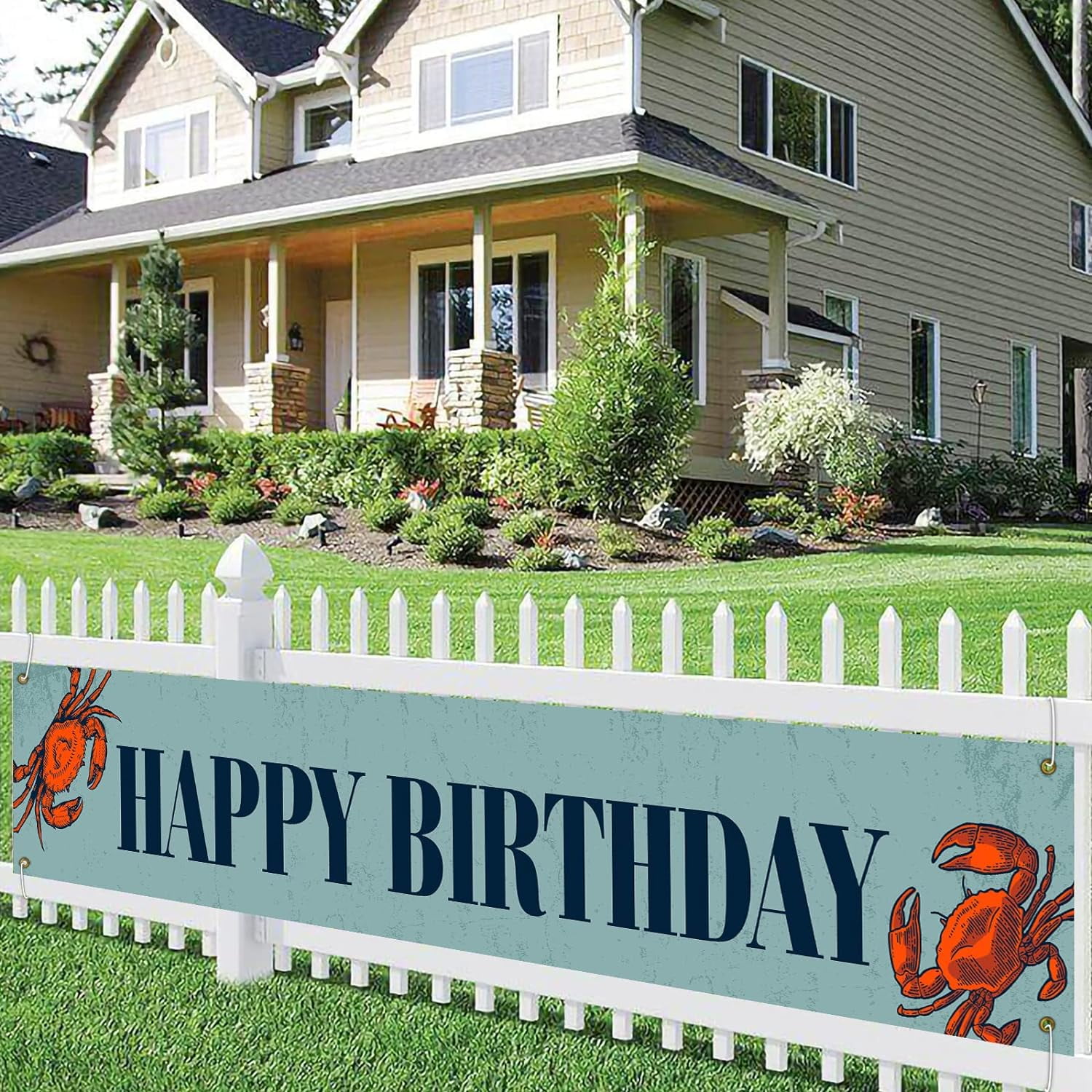 Crab Happy Birthday Banner Sea Animals Party decors Happy Birthday ...