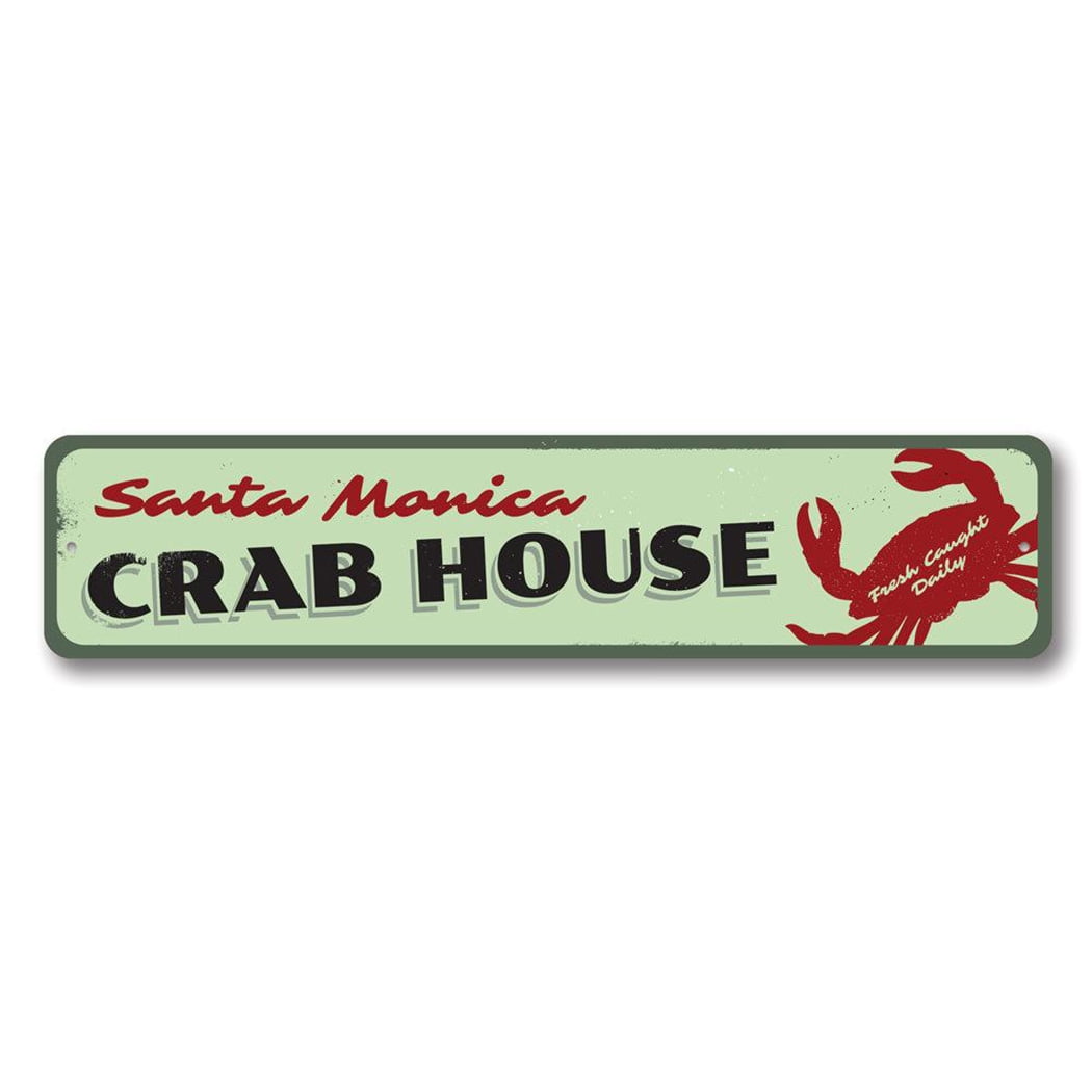 Crab House Sign, Fresh Caught Daily Sign, Custom Beach Location Sign ...