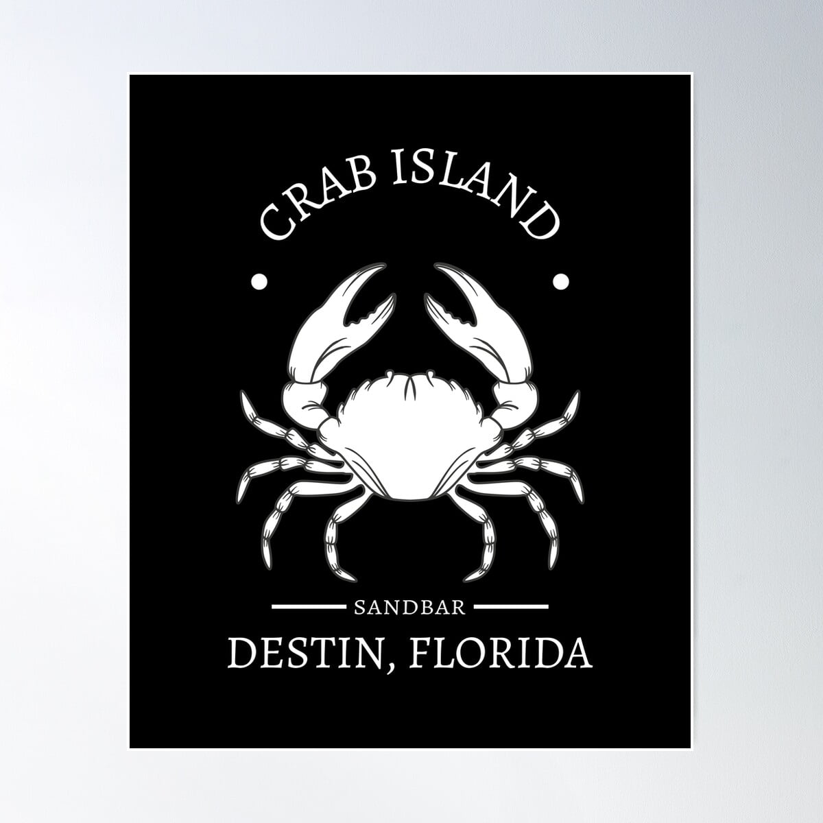 Crab Island Sandbar - Destin Florida Souvenir Poster Wall Art, Modern ...
