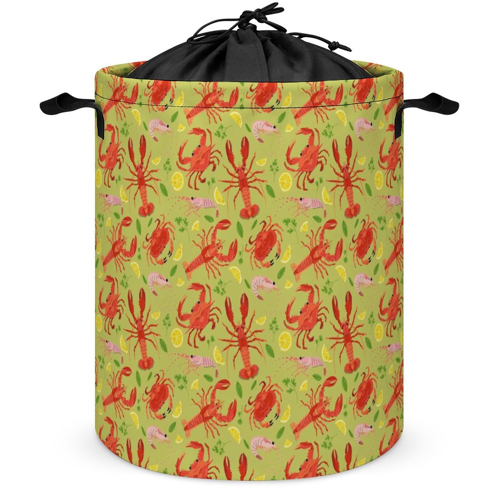 Crab Lobster Laundry Basket Dirty Clothes Hamper, Waterproof Laundry ...