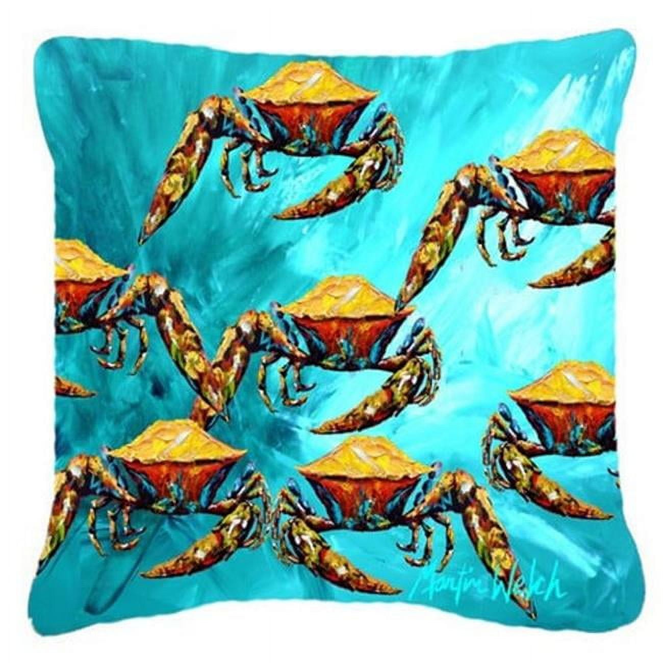 Crab Lotta Crabs Canvas Fabric Decorative Pillow - Walmart.com