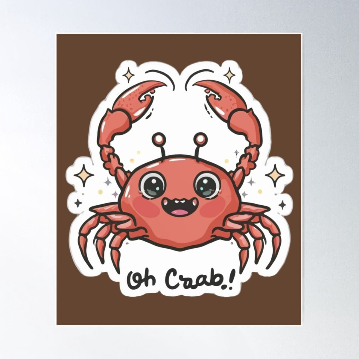 Crab Lover: Oh Crab Poster Wall Art, Modern Wall Decor For Living Room ...