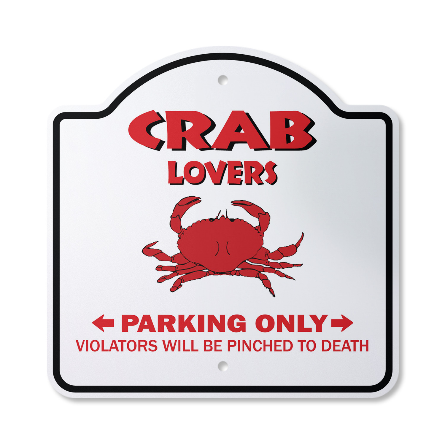 Crab Lovers Parking 14" X 14" Sign | Indoor/Outdoor Plastic ...